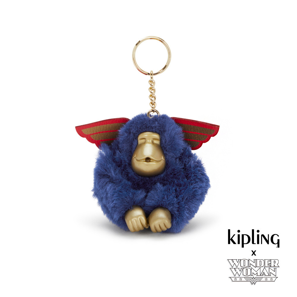 KIPLING X WONDER WOMAN (網路獨家款) 質感亮藍小猴子吊飾-WONDER MONKEY | 蝦皮購物