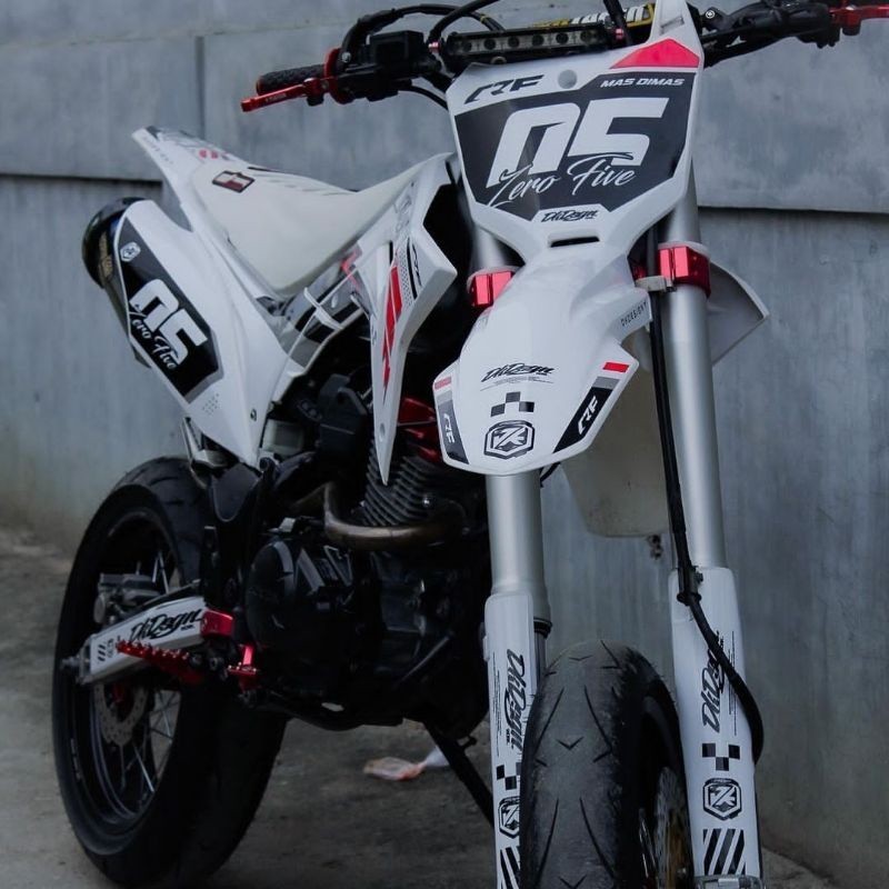 Putih MERAH 貼花 CRF 150L 全身貼花 SUPERMOTO MOTO CROSS 貼花 CRF 簡單酷 | 蝦皮購物