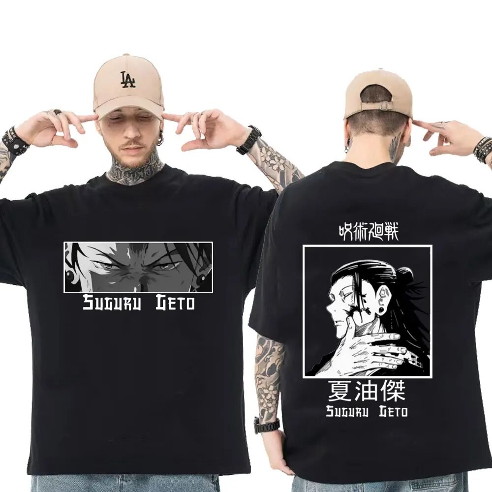 日本動漫 Jujutsu Kaisen T 恤 Suguru Geto Eyes 圖形 T 男式哥特式 Y2K 衣服 T | 蝦皮購物