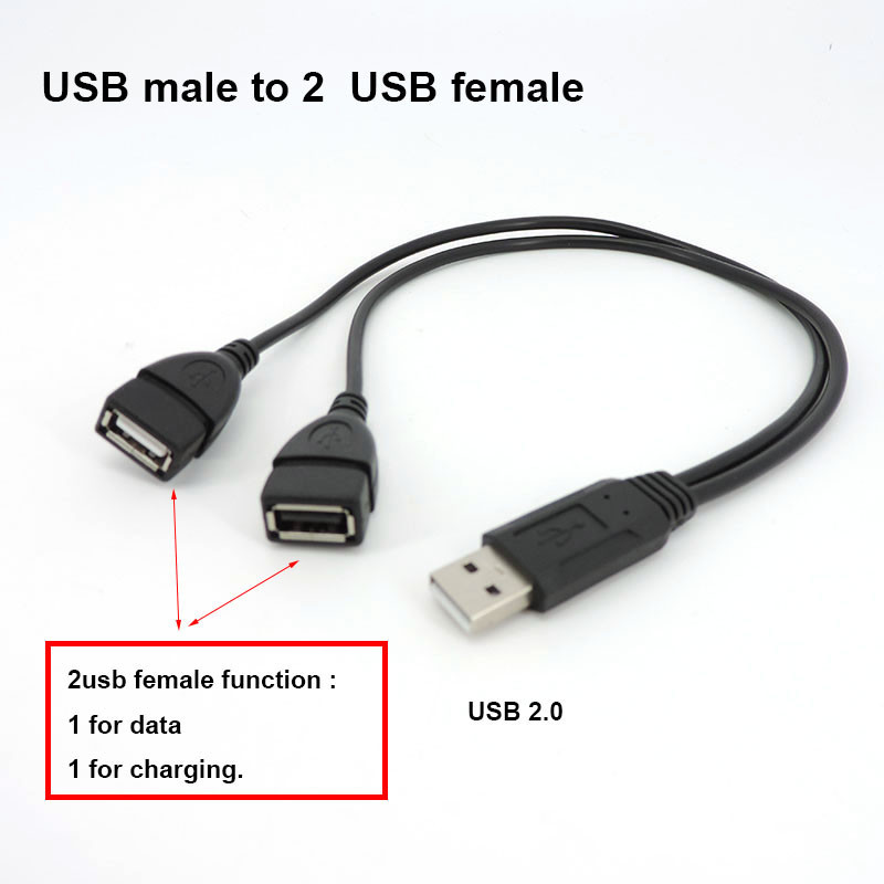 Usb 2.0 公對 2way usb 母 OTG 分配器電源數據適配器 DC 連接器充電線延長器 TWK1 | 蝦皮購物