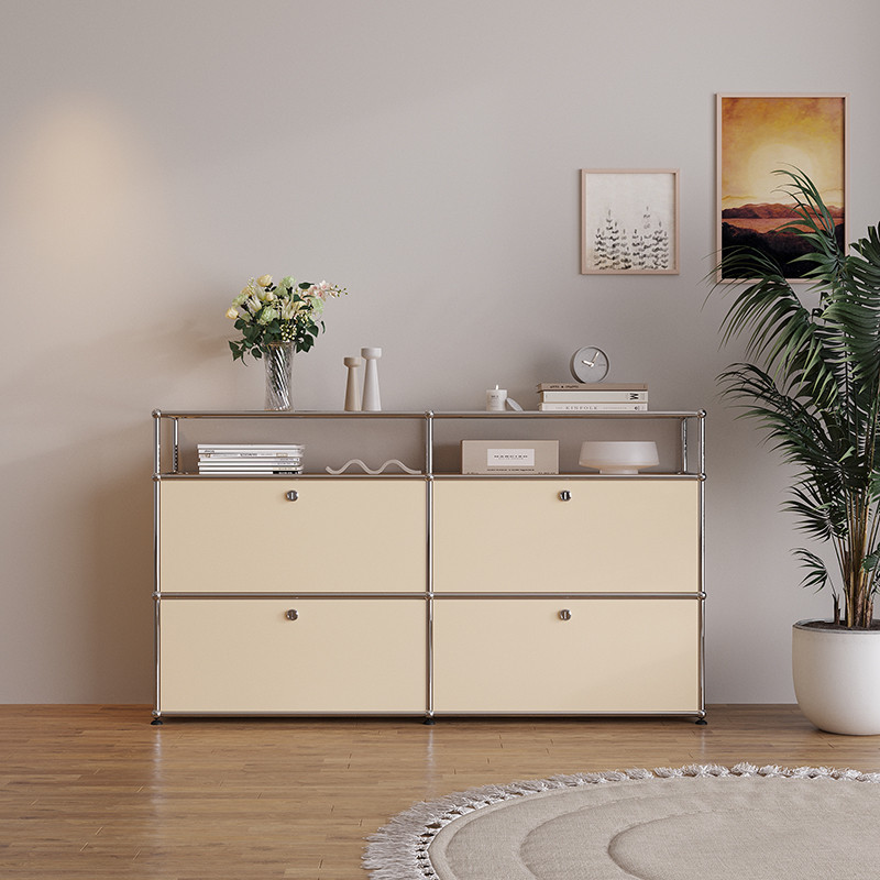 【Makati】中古USM柜不锈钢餐边柜ins现代简约电视柜置物斗柜边柜餐邊櫃 收納櫃 儲物櫃 餐廳櫃 家用簡易置物櫃 | 蝦皮購物