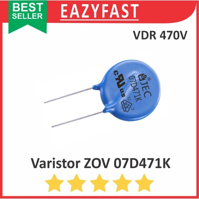 壓敏電阻 ZOV 07D471K 07D471 壓敏電阻防雷釘噪聲電壓電力 PLN AC | 蝦皮購物