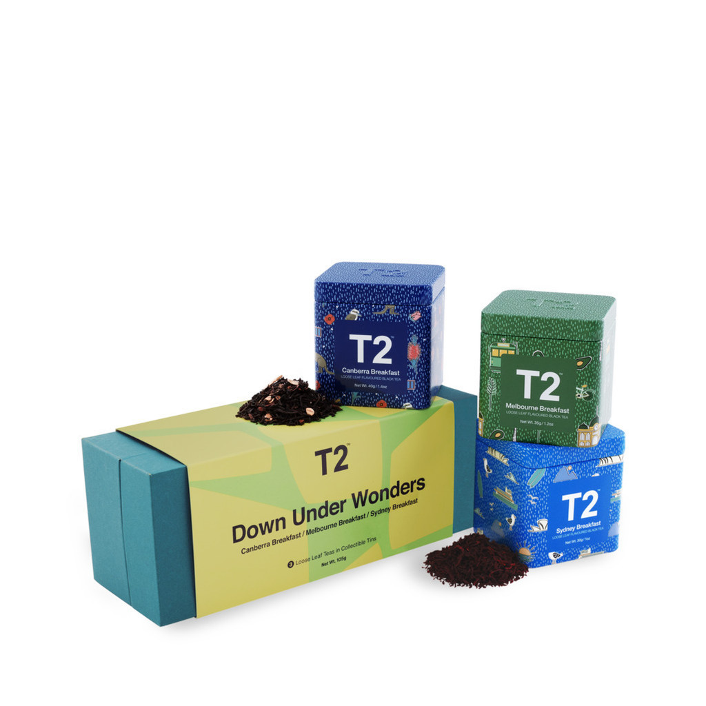 【Tokyo speed】代購 澳洲T2 Tea Down Under Wonders 精選早餐茶三入組 鐵罐 CD | 蝦皮購物