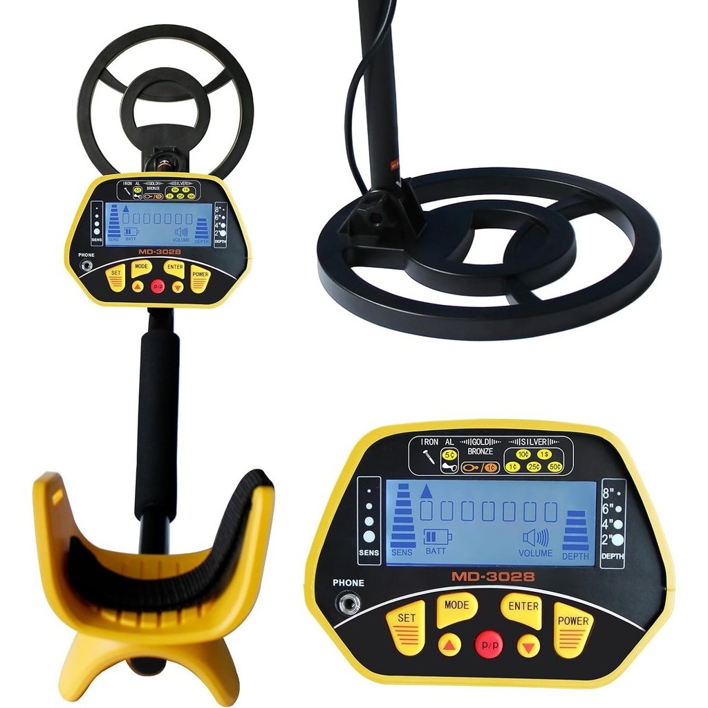 Spritool 高精度金屬探測器 MD 3028 檢測金屬和非金屬防水線圈,更大的背光 LCD 顯示屏,特別適合初學者 | 蝦皮購物