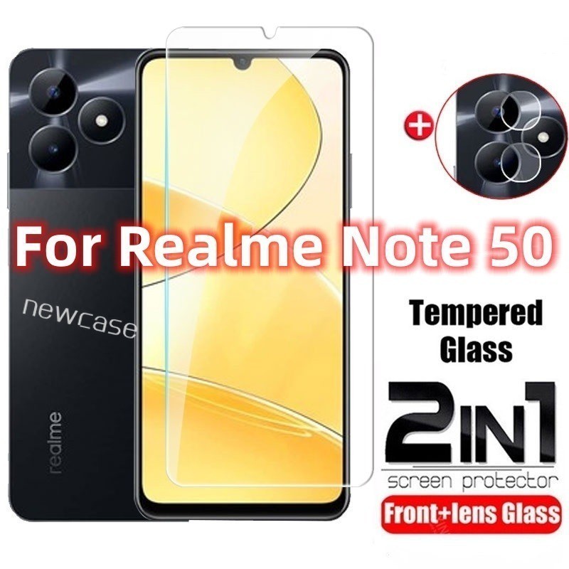 2 合 1 屏幕保護膜鋼化玻璃適用於 Realme Note 50 4G Real Me Note50 2024 鋼化膜 | 蝦皮購物