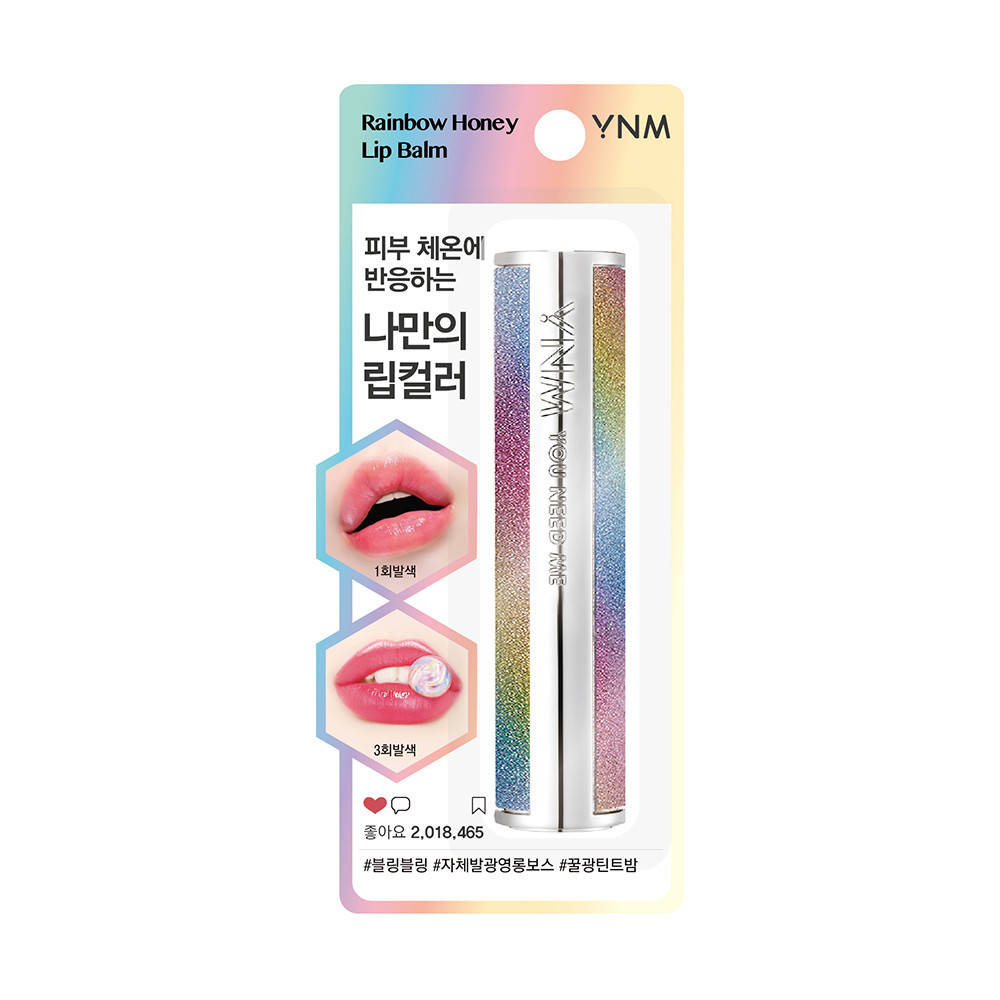 YNM 彩虹蜂蜜溫感變色潤唇膏（3g）【任2件5折】 | 蝦皮購物