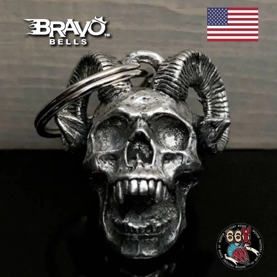 美式工廠》美國 Bravo Bell 好極！守護鈴 Monster Horn Skull Bell 撒旦 羊角惡魔 | 蝦皮購物