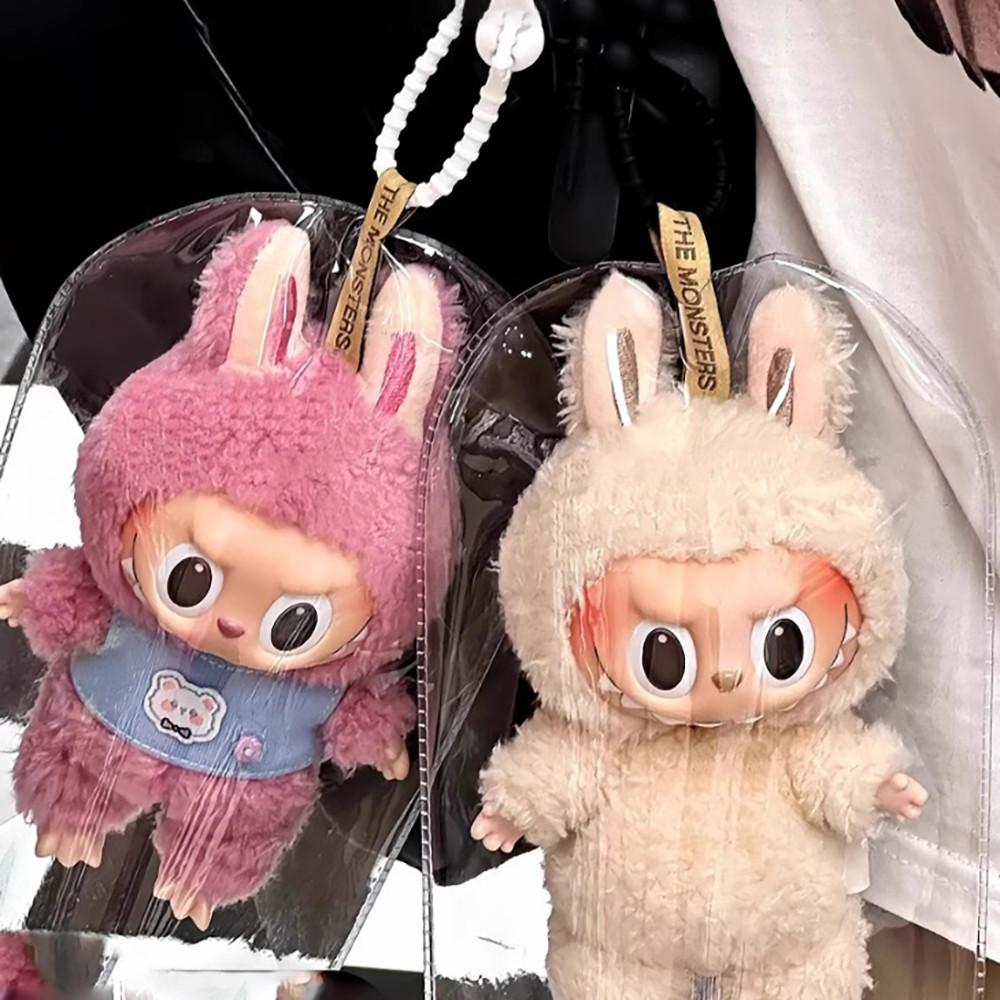 Pvc Labubu娃娃防塵保護袋鑰匙扣透明蓋帶掛鉤 | 蝦皮購物
