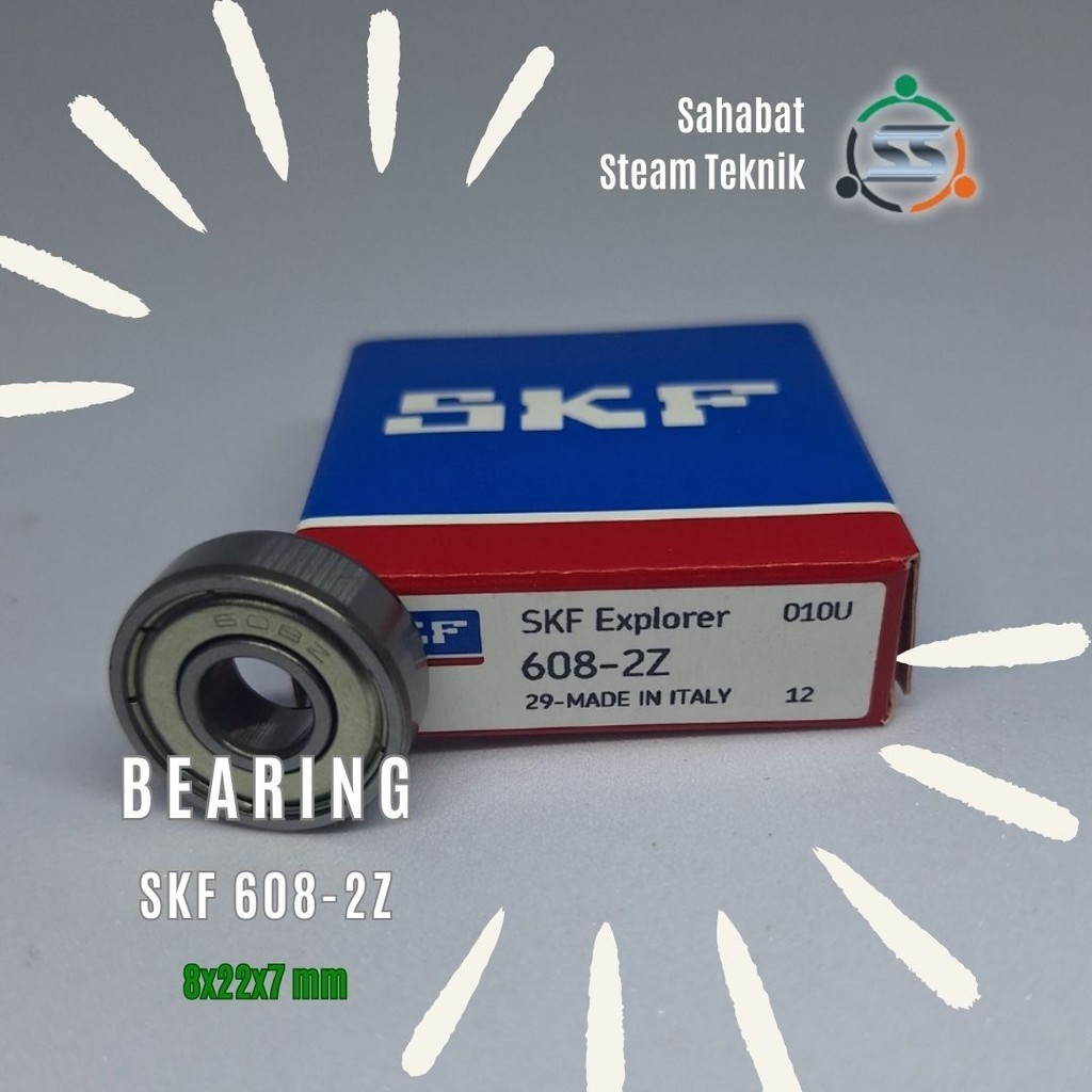 軸承 SKF 608-2Z 意大利 Bering 雙面鐵蓋軸承 Klaher 直徑 8x22x7 mm | 蝦皮購物