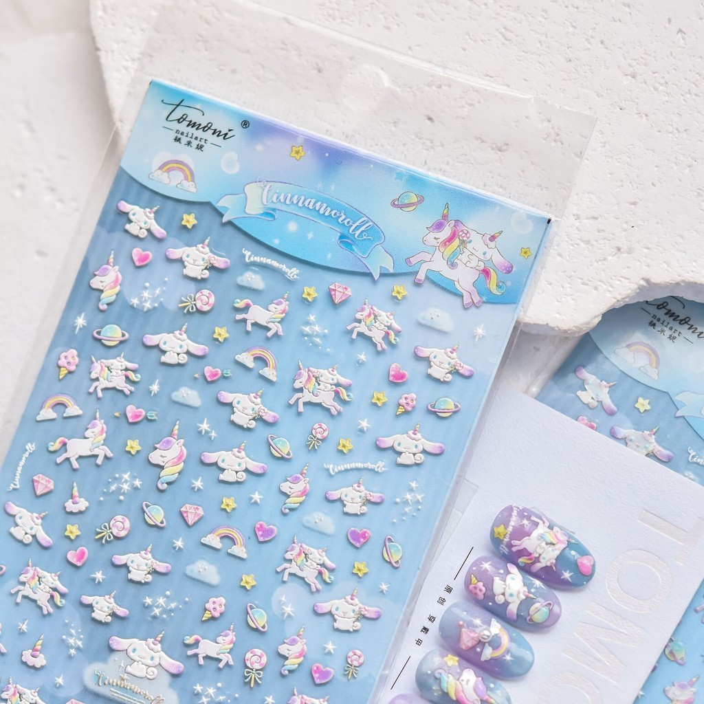 【Meow.Sensei】三麗鷗&tomoni合作款浮雕美甲貼紙正版聯名SAN系列055大耳狗喜拿 | 蝦皮購物