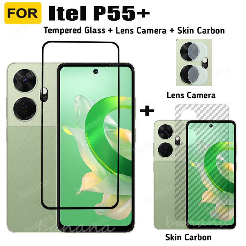 適用於 Itel P55+鋼化玻璃 3 合 1 Itel P55 Plus P55+ P55 5G 4G S24 S23 | 蝦皮購物