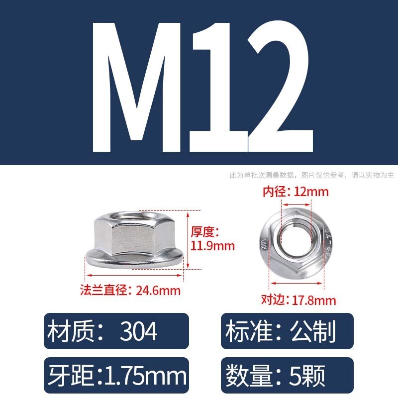 【JLY】法蘭六角螺母M3-M24304不鏽鋼 | 蝦皮購物