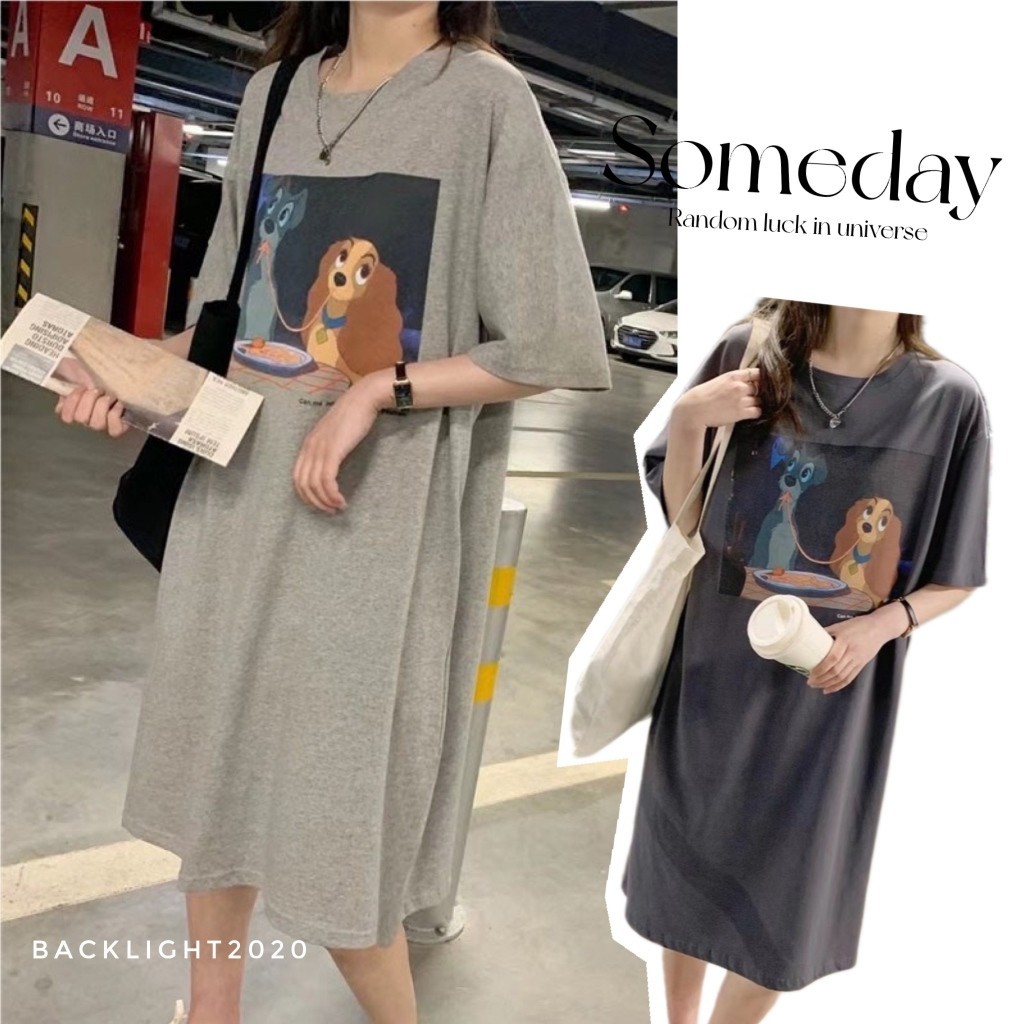 短睡衣 睡衣裙 4XL T恤裙 洋裝 寬鬆睡衣 可愛小狗 可愛睡衣 卡通睡衣 女生家居服 ins風 居家服 連身睡衣 | 蝦皮購物