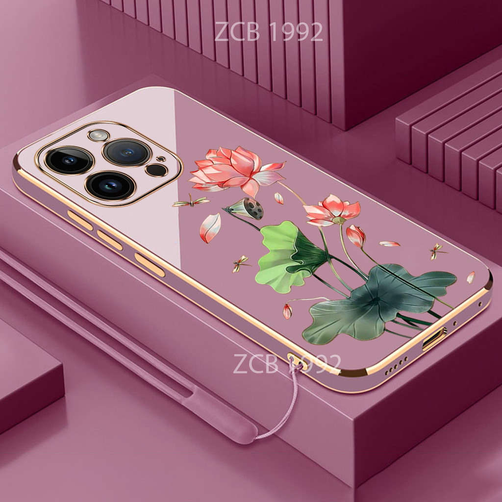 外殼華為nova Y61 P70 P70 PRO手機殼TPU矽膠直邊電鍍蜻蜓蓮花紋減震卡邁繩軟殼 | 蝦皮購物