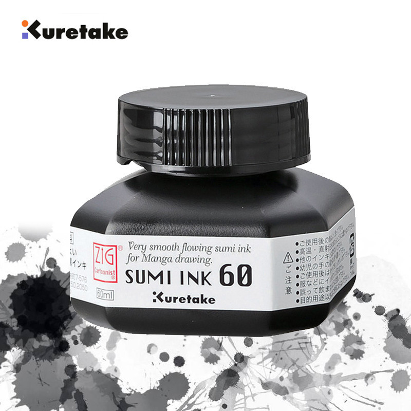 日本kuretake吳竹ZIG Cartoonist SUMI INK卡通漫畫專用墨水膠系快乾不擴散菸灰墨CNCE103 | 蝦皮購物