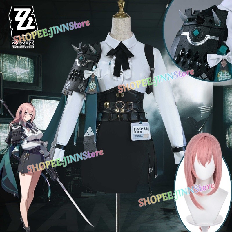 -JINN-YANAGI Cosplay 服裝假髮 ZENLESS ZONE ZERO 動漫遊戲制服套裝女孩動漫派對角色 | 蝦皮購物