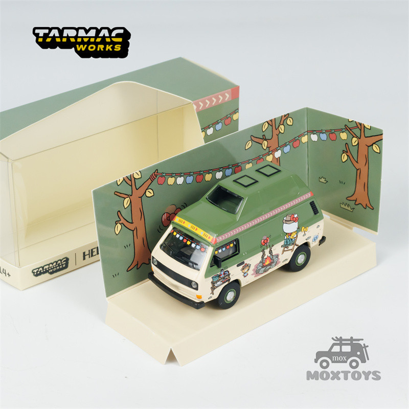 Tarmac Work 1:64 T3 Van Camping 綠色黃色壓鑄模型車 | 蝦皮購物