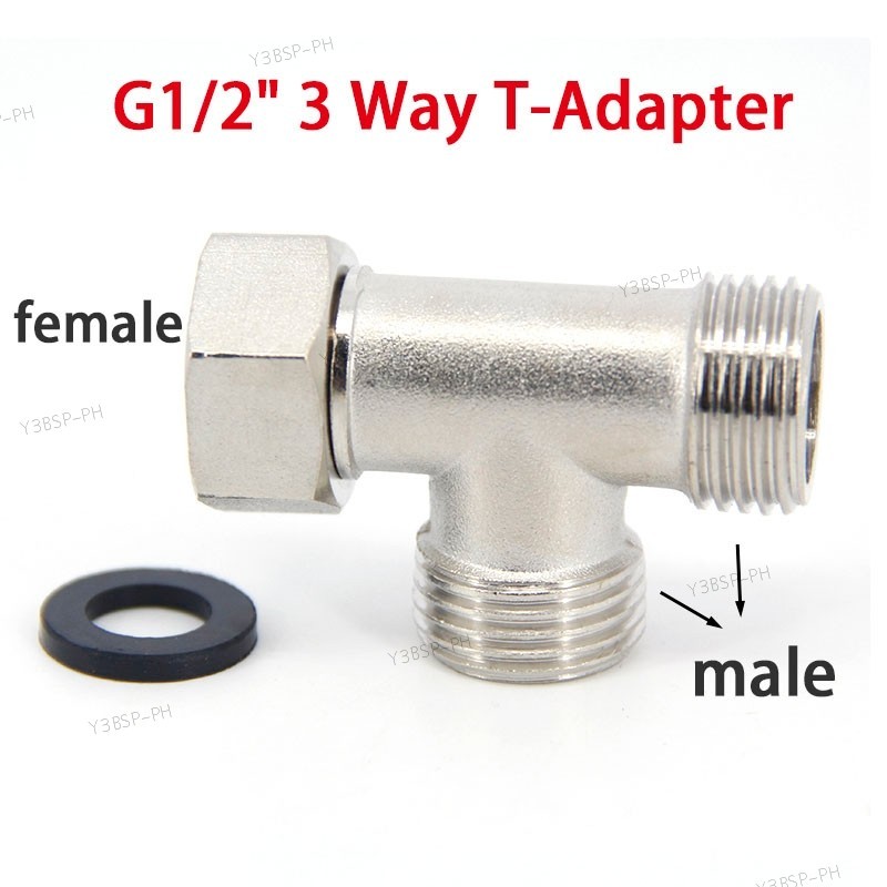 3 Way T Adapter Splitter stainless steel Diverter Valve for | 蝦皮購物