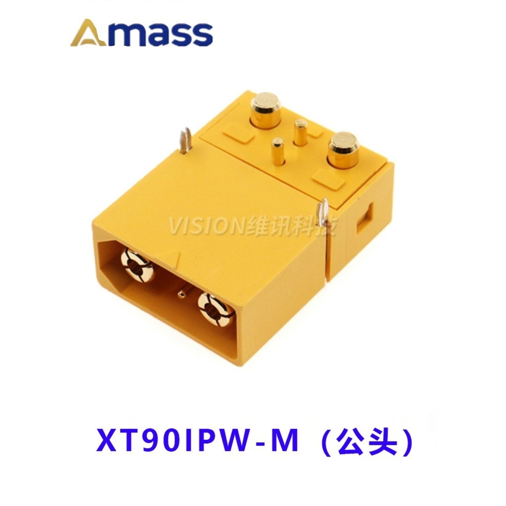 艾邁斯 Amass XT90IPW-M 臥式 XT90電路板帶信號針 XT90PW(2+2) | 蝦皮購物