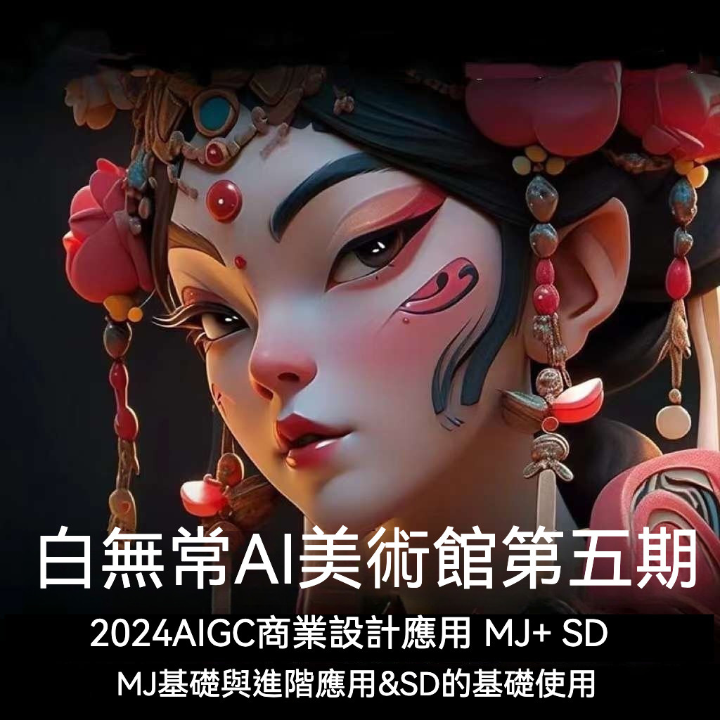 2024白無常Ai美術館最新MJ+SD課程人工智慧商業應用AIGC實戰課 | 蝦皮購物