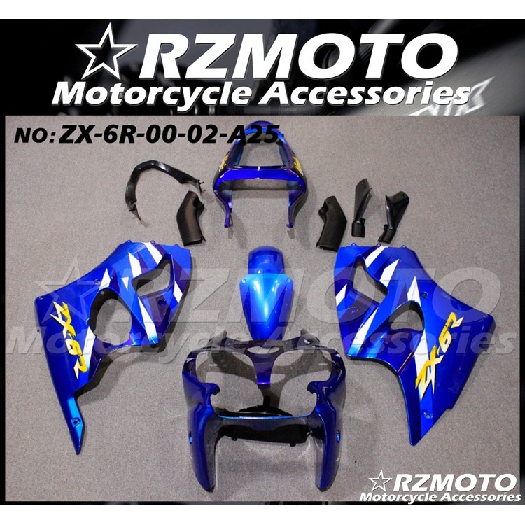 改裝客制*適用川崎RZMOTO ZX6R 00 01 02 636 FAIRING外殼版畫訂製烤漆 1 | 蝦皮購物