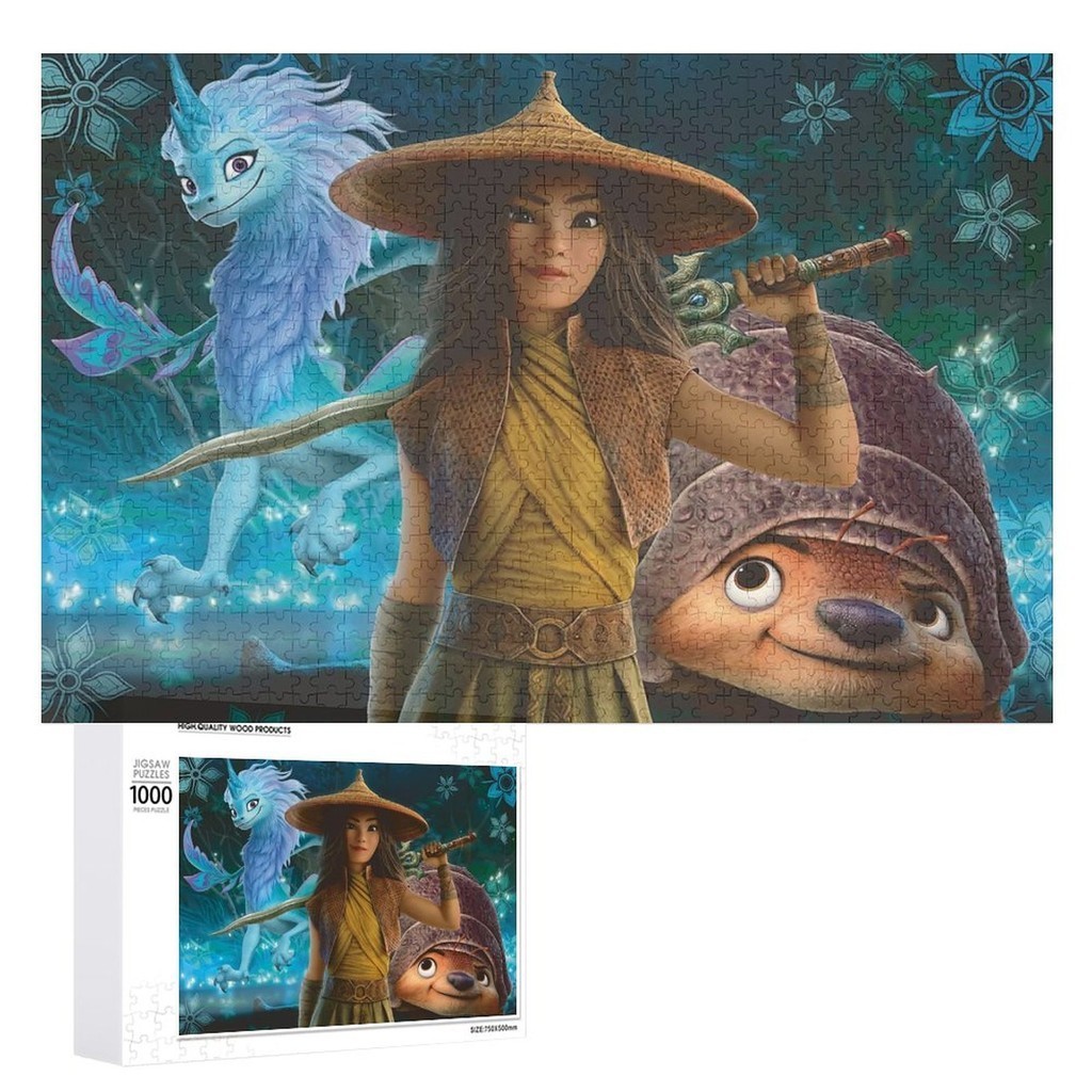 迪士尼 Disney Raya and The Last Dragon 1000 彩色印刷拼圖 1000 片拼圖 300 | 蝦皮購物
