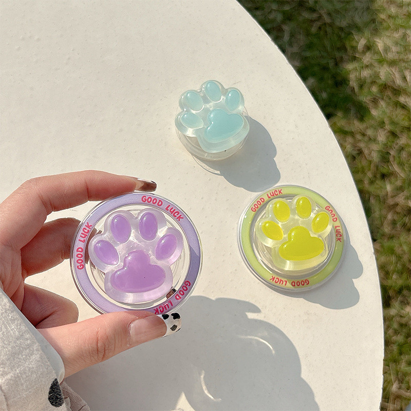 3d貓爪彩色磁性手機支架環形握把可拉伸桌麵支架 | 蝦皮購物