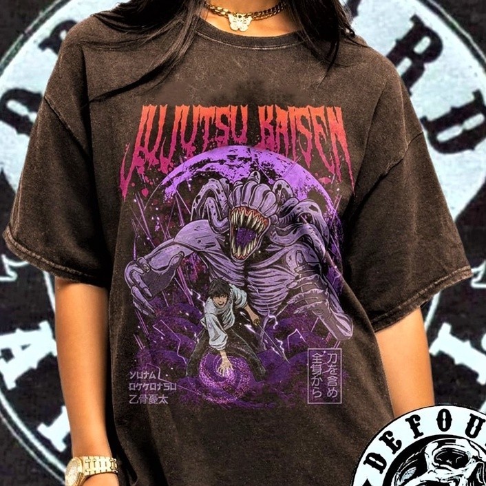 Jujutsu Kaisen Yuta Okkotsu 動漫 T 恤,Yuta Okkotsu 動漫復古水洗 Jujut | 蝦皮購物