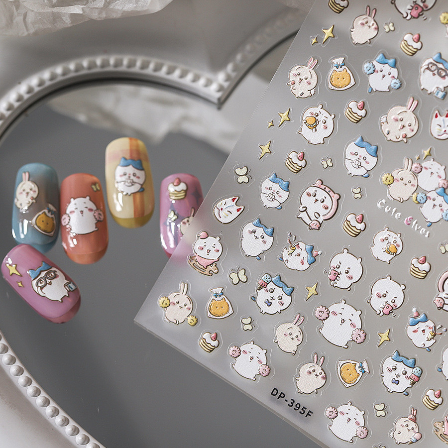 【Meow.Sensei】magico鐵素5D浮雕指甲貼pro超可愛兔子星星卡通新工藝貼紙TDP395 | 蝦皮購物