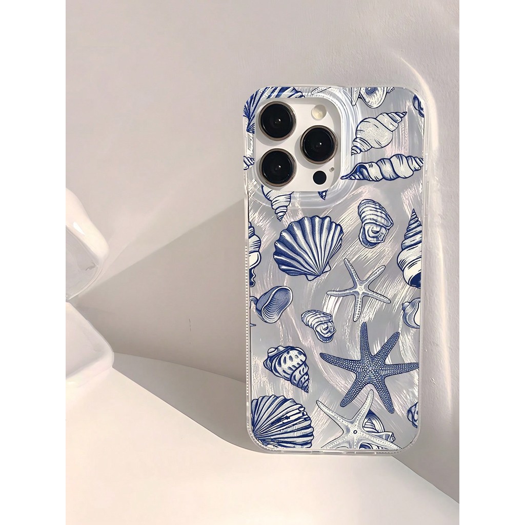 全新藍色海底生物海星海螺設計外殼適用於 Infinix CC7 HOT 9 12i 30 40 PLAY SMART 6 | 蝦皮購物