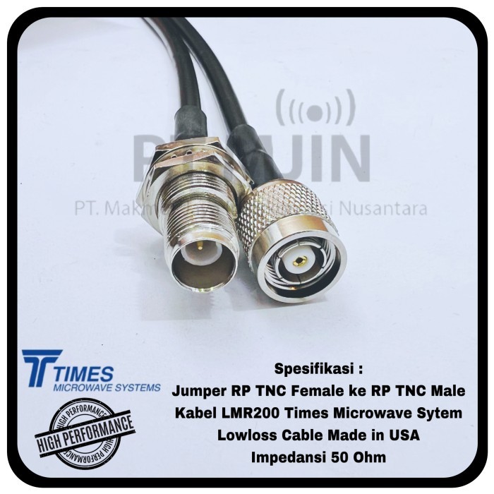 LP 電纜跳線 LMR200 RP TNC 公對 RP TNC 母長 5 米 | 蝦皮購物