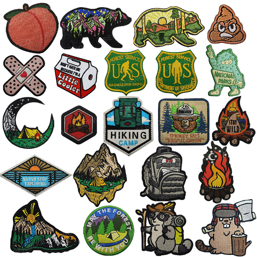 Stay Wild Travel Patches Nature Hiking Embroidery Patch Moun | 蝦皮購物