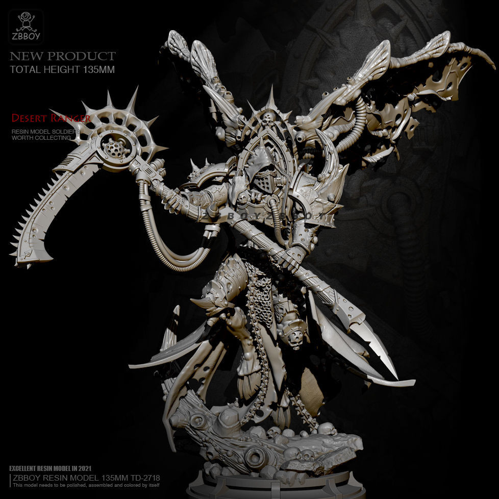 H135mm ZBBOY監製 暗帝荒漠遊俠 樹脂兵人白模 TD-2718桌游模型 | 蝦皮購物