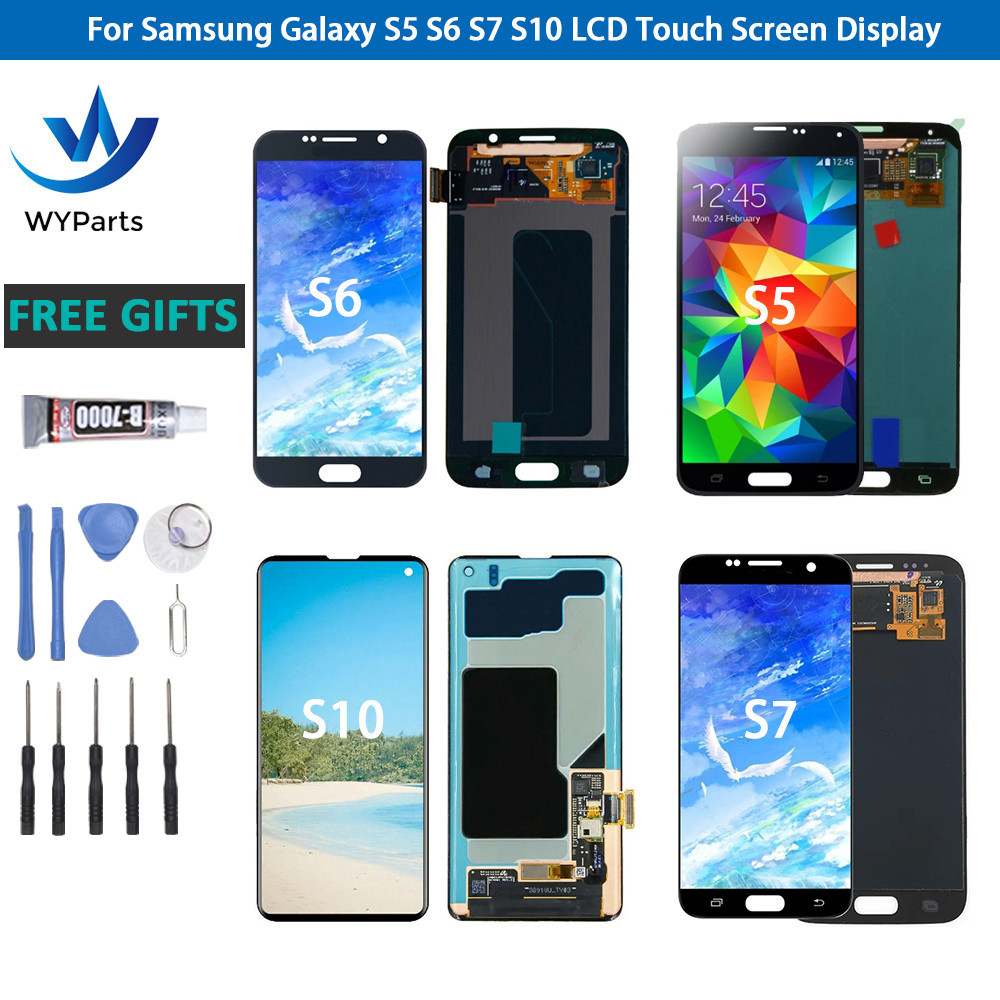 SAMSUNG 適用於三星 Galaxy S5 S6 S7 S10 液晶顯示屏觸摸屏數字化儀組件更換 | 蝦皮購物