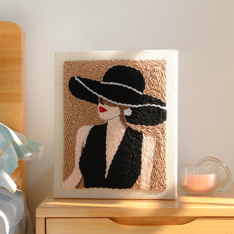 打孔針 Lycraft 壓花羊毛刺繡套裝帶視頻和越南說明紙,十字繡套件 | 蝦皮購物