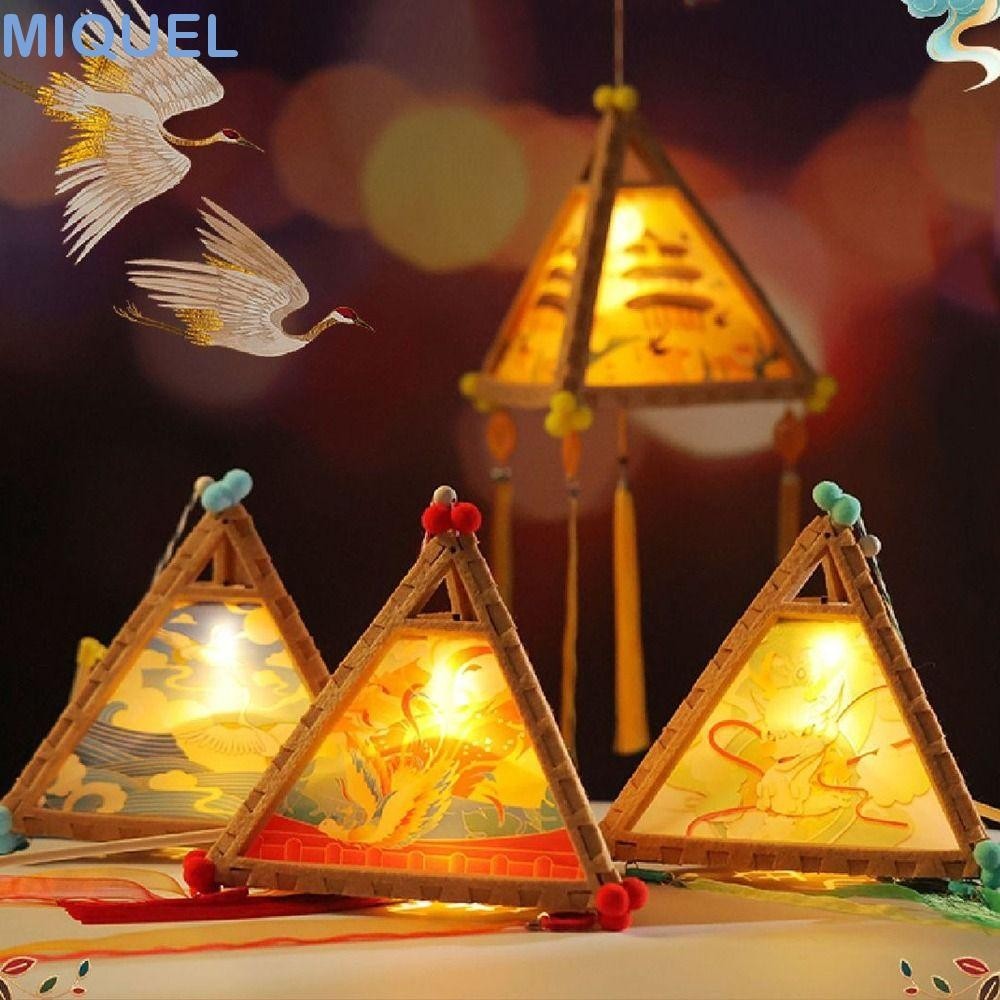 MIQUEL節日彩燈,3D夜光中式燈籠,慶典花燈紙張古代卡通便攜式燈籠新的一年 | 蝦皮購物