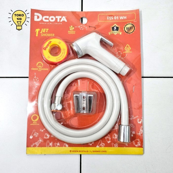Dcota DJS 01wh 噴射淋浴馬桶 PVC 軟管長度 1.2 米坐浴盆密封膠帶淋浴頭按壓噴水水龍頭 | 蝦皮購物
