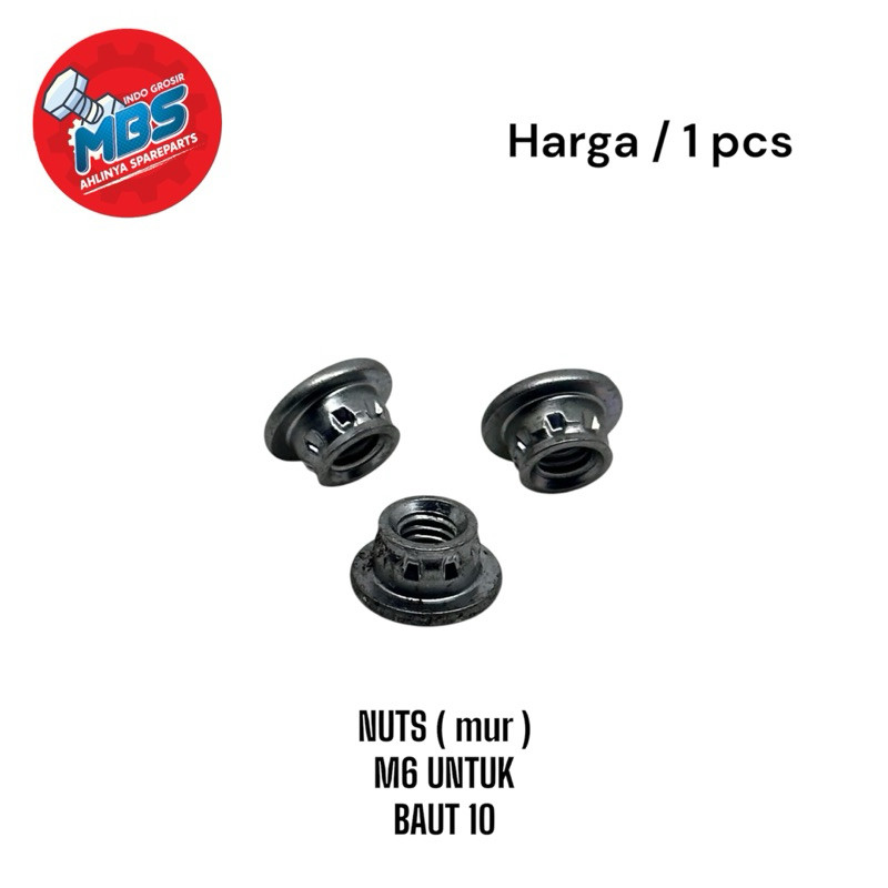 NUTS M6 長六角 MUR NANANS M6 適用於 TANEM MUR LEPLECTOR 車身燈罩 | 蝦皮購物
