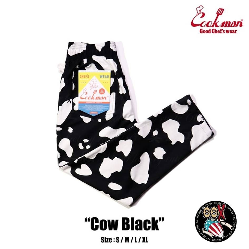 《美式工廠》美國 COOKMAN / Chef Pants Cow Black 黒乳牛 | 蝦皮購物
