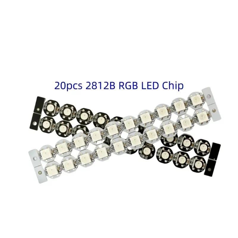 20/50/100pcs DC5V WS2812B LED 燈珠可單獨尋址 WS2811IC RGB 2812B LED | 蝦皮購物