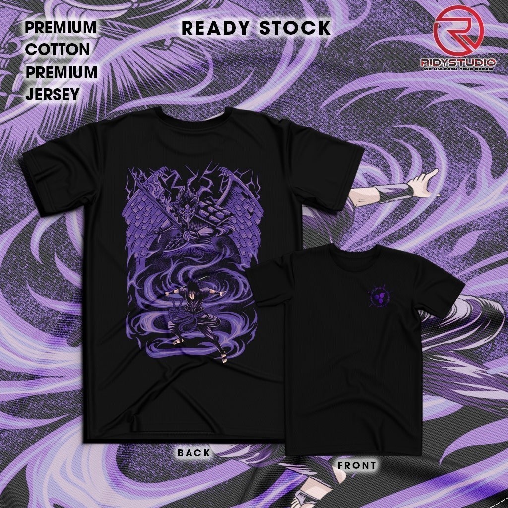 2024 時尚 Baju Uchiha Sasuke Teens with Susano 火影忍者動漫 T 恤男女通用 | 蝦皮購物