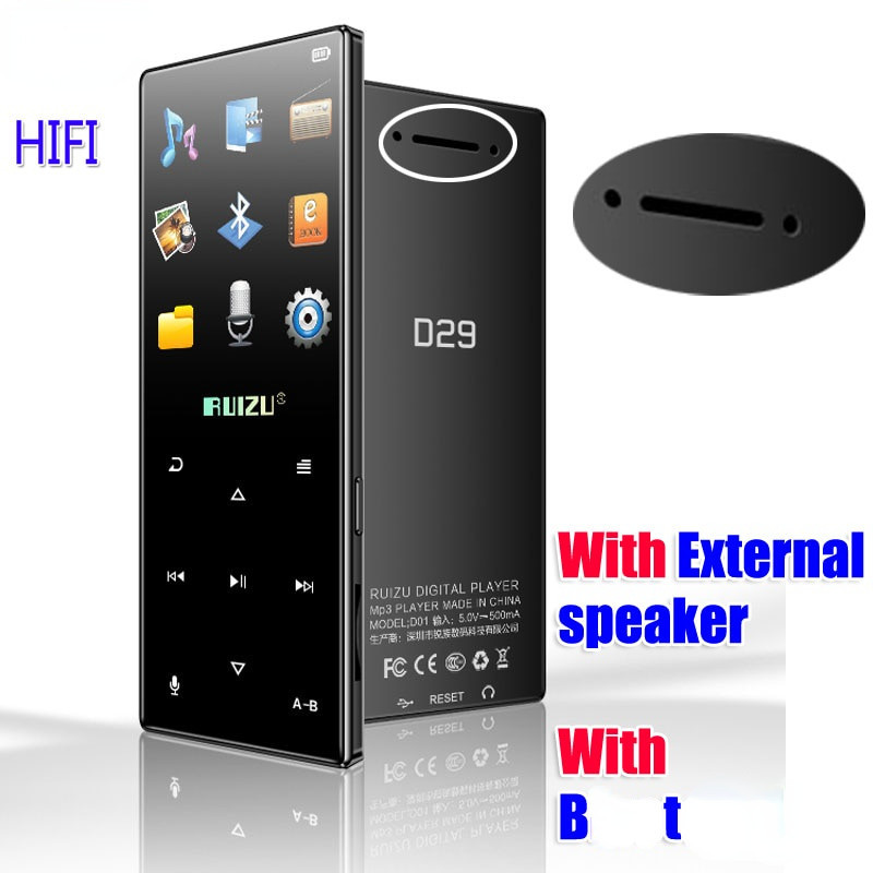 Ruizu D29 Sport MP3 Player 8gb,屏幕支持 1.8 FM、錄音、電子書、時鐘、計步器外置揚聲 | 蝦皮購物