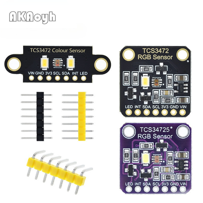 Tcs34725 顏色傳感器識別模塊 RGB 開發板 IIC I2C For Arduino STM32 兩孔版 | 蝦皮購物