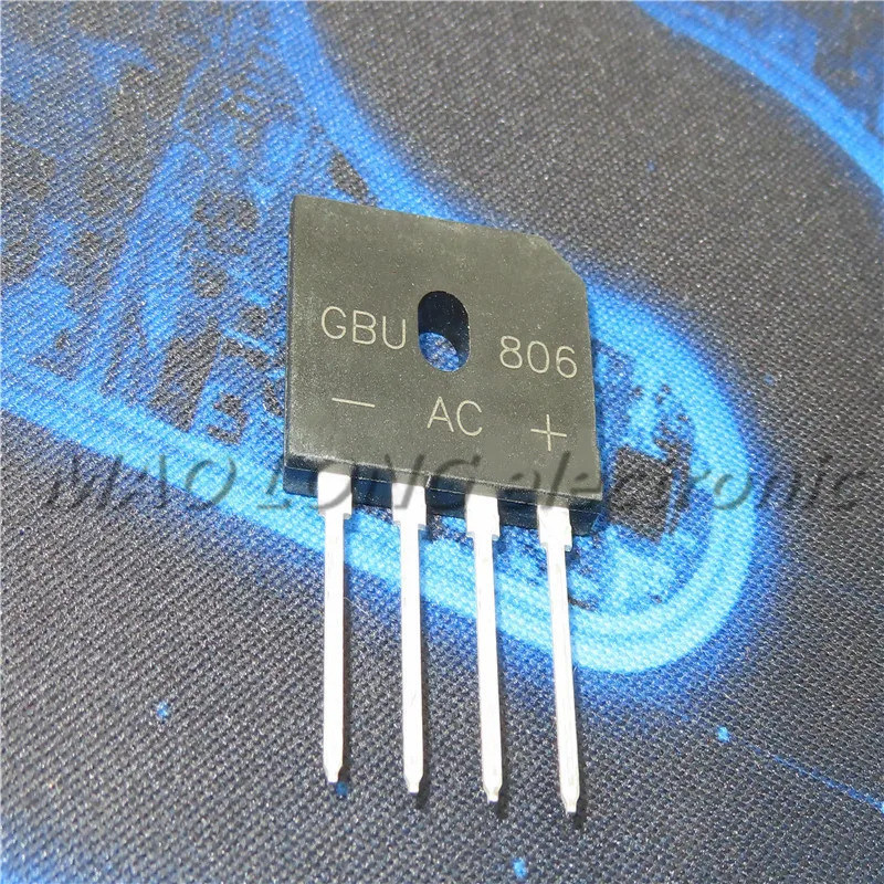 10PCS/LOT 全新 GBU806 8A/600V DIP 腳踏電流電壓優質整流橋橋扁橋 HSGK | 蝦皮購物