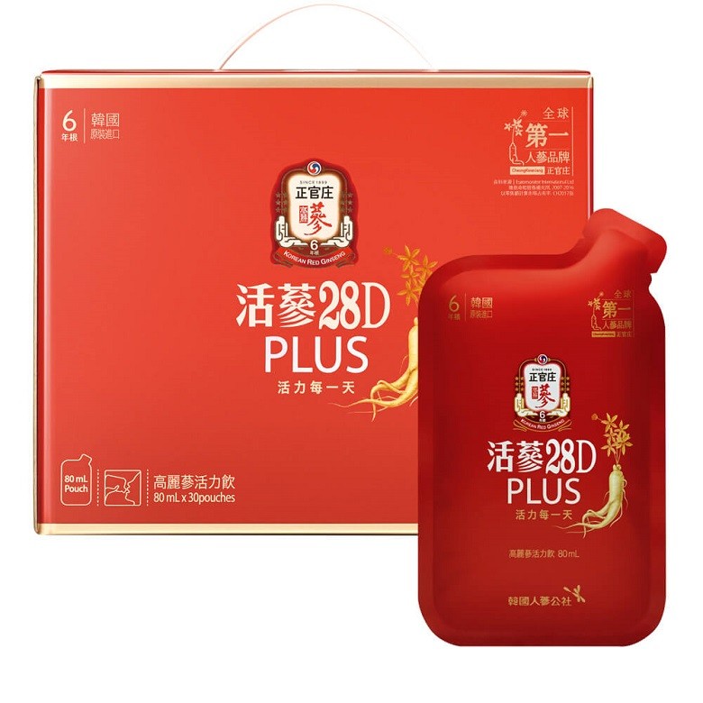 正官庄 活蔘28D PLUS(80mlX30包/盒)[大買家] | 蝦皮購物