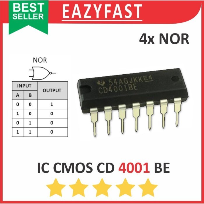 Ic CMOS CD 4001 BE DIP 邏輯門北歐邏輯門 CD4001BE CD4001 4001BE CD 高清 | 蝦皮購物