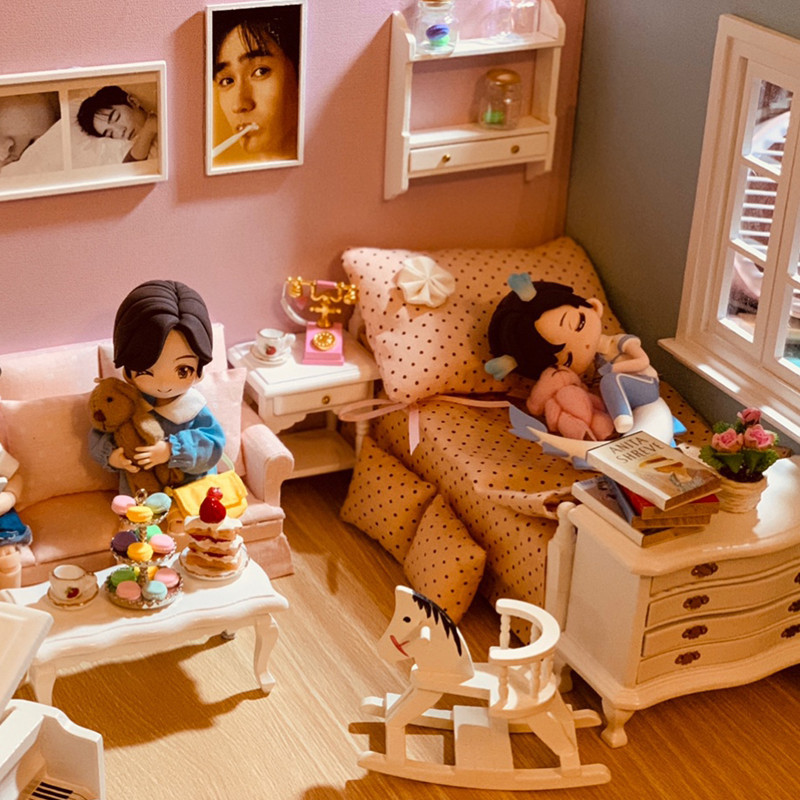 【特價】1/12兵人場景配件房間diy房屋6寸房子shf手辦模型ob11娃屋道具gsc | 蝦皮購物