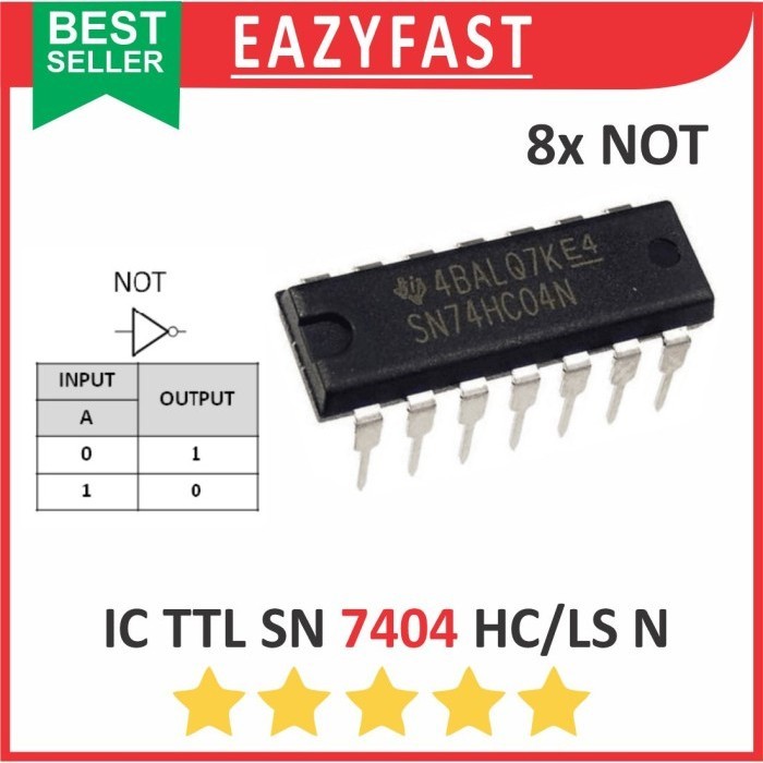 Ic TTL SN 7404 N HC LS DIP 邏輯門非倒置逆變器邏輯門 SN74HC04 SN74LS04 SN | 蝦皮購物
