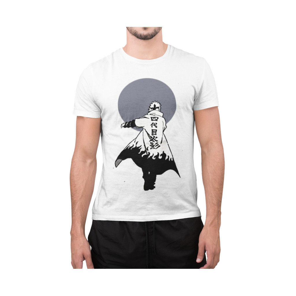 火影忍者 Minato Back With Moon 傳奇忍者動漫漫畫男式有機 T 恤 | 蝦皮購物