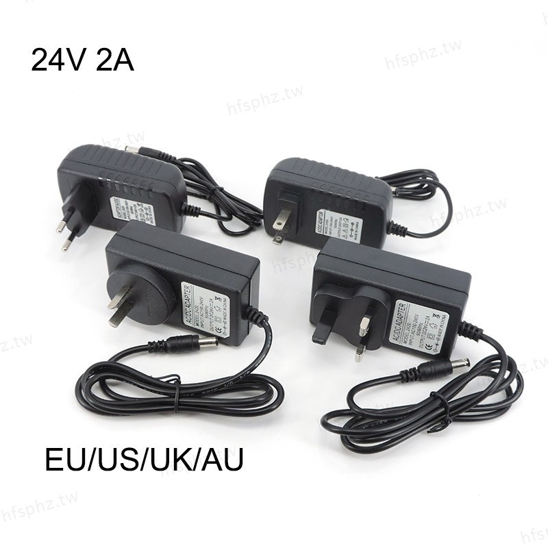 Ac 到 DC 24V 24 伏 2A 2000ma 電源適配器變壓器充電器 AU UK EU 用於指甲烘乾機藝術光療燈 | 蝦皮購物
